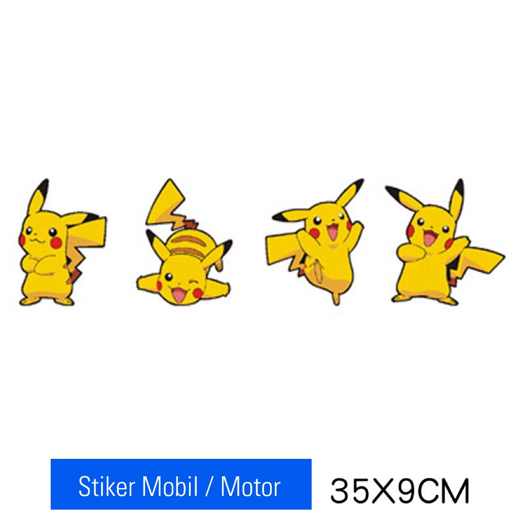 Jual Stiker Mobil / Motor Pokemon Pikachu - Stiker Mobil Keren | Shopee ...