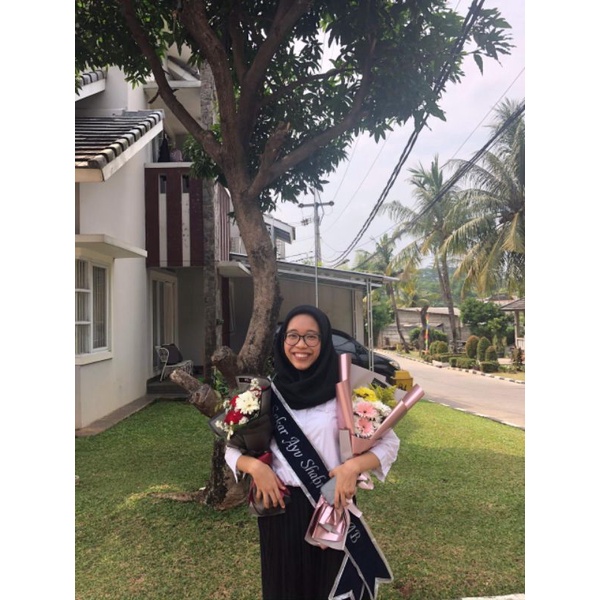 Jual 1 HARI JADI SELEMPANG / SASH WISUDA BAHAN BLUDRU TEBAL LIST PITA ...