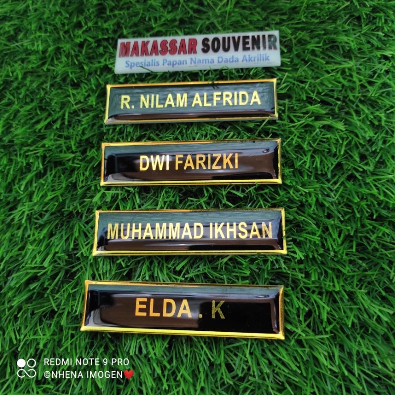 Jual Papan Nama Dada Akrilik Resin/Name Tag Cembung Peniti | Shopee ...