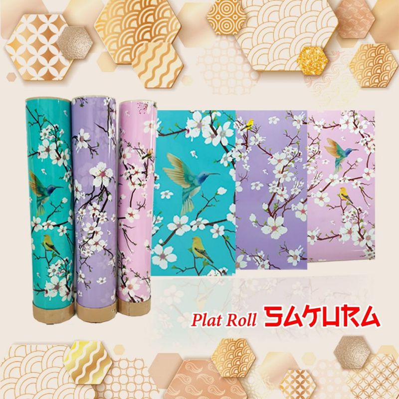 Jual fiber pagar plastik pelapis pagar rumah sakura bunga murah PINK ...