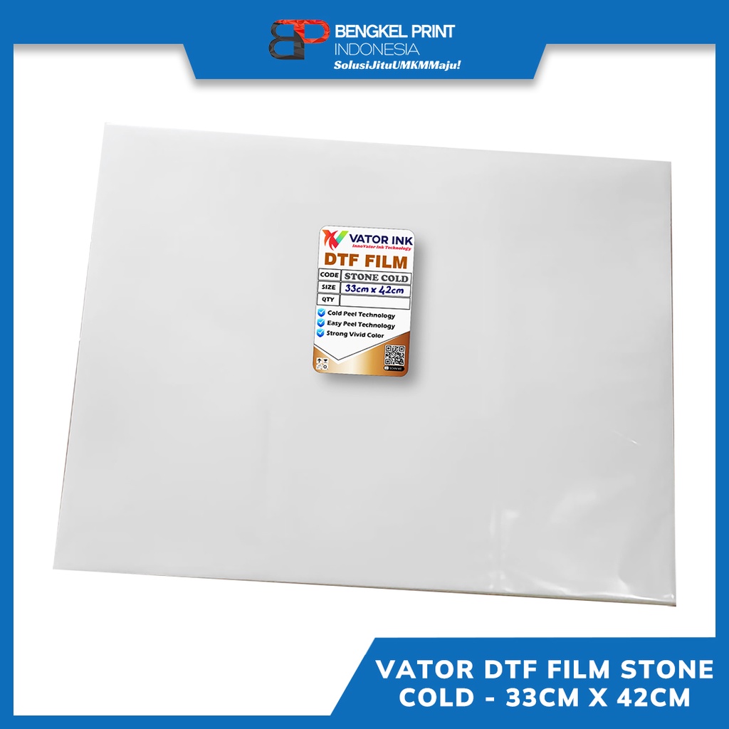 Jual PET FILM DTF VATOR STONE COLD 33CM x 42CM | 1 LEMBAR | EASY PEEL | PET FILM DTF VATOR ...
