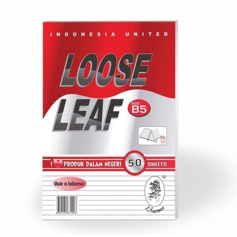 Jual Bamboo | Kertas Refill Buku Tulis Binder (Loose Leaf) B5 | 50 ...