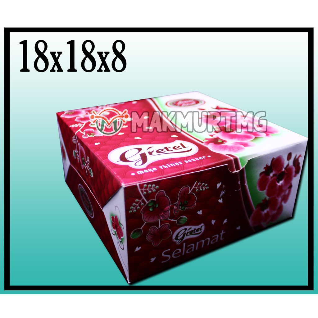 Jual KARDUS SNACK KARDUS NASI GRETEL MERAH 18X18X8 @17pcs | Shopee ...