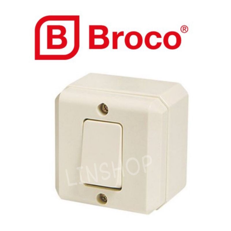 Jual BROCO OB SAKLAR ENGKEL 16210 CREAM OUTBOW SAKLAR TUNGGAL 16210 ...