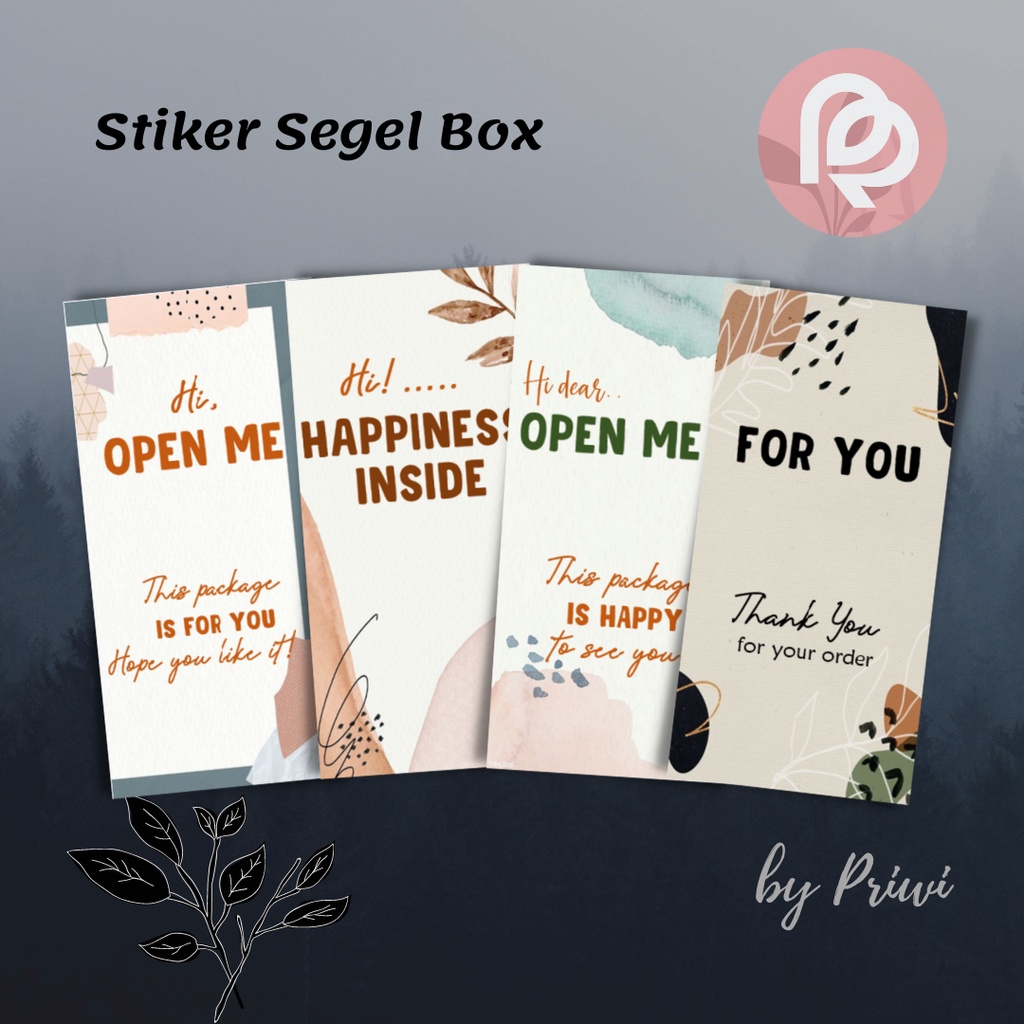 Jual STIKER SEGEL BOX SEAL BOX PACKAGING HAMPERS MAKANAN OLSHOP CUSTOM ...