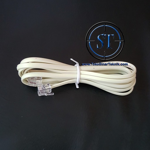 Jual Kabel Telepon Telpon Plus Jack Rj11 Panjang 2 Meter Pipih ...