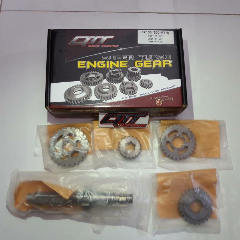 Jual Gigi Rasio QTT Ninja ZX 150 500 Meter QTT Racing | Shopee Indonesia