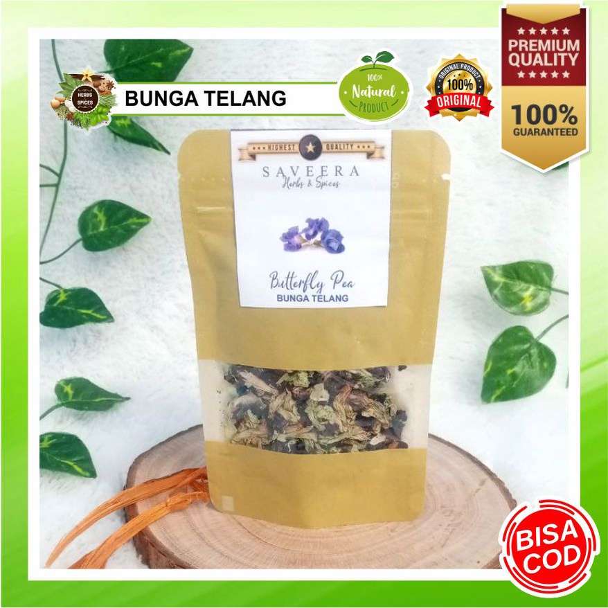 Jual BUNGA TELANG KERING TEH BIRU ( Blue Pea / Butterfly Pea ) TEH ...
