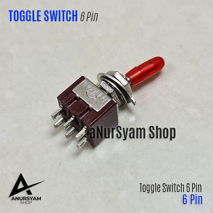 Jual Saklar Togel 6 Pin Mini / Saklar Mini 6 Kaki / Toggle Switch 6 Pin | Shopee Indonesia