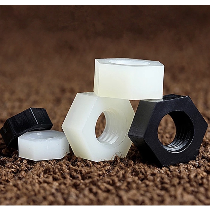 Jual Nylon Nut M4 hole 4mm drat plastik hex hexagonal MUR spacer screw ...