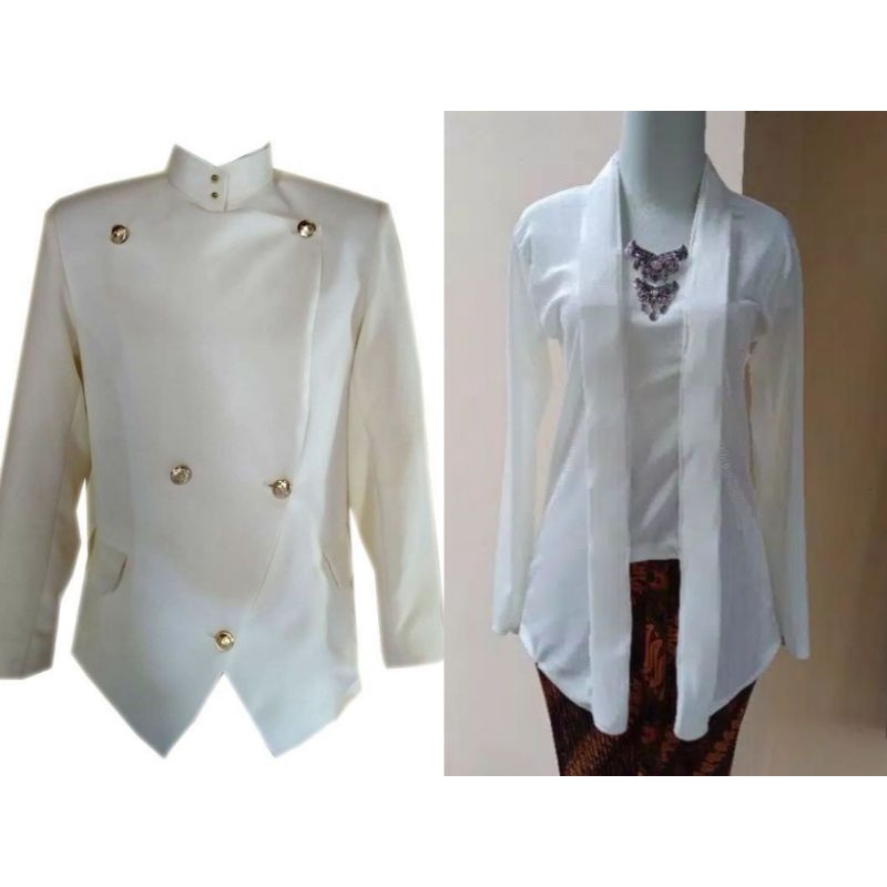 Jual Set Kebaya Bludru Kutubaru + Beskap Solo/ Set Prewedding Jawa ...