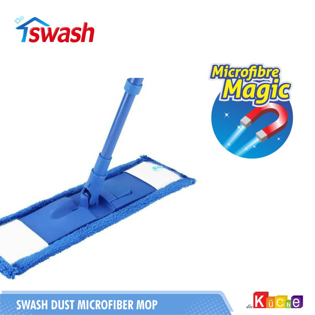 Jual Swash Dust Microfiber Mop With Telescopic Handle (WAJIB CEKOUT ...