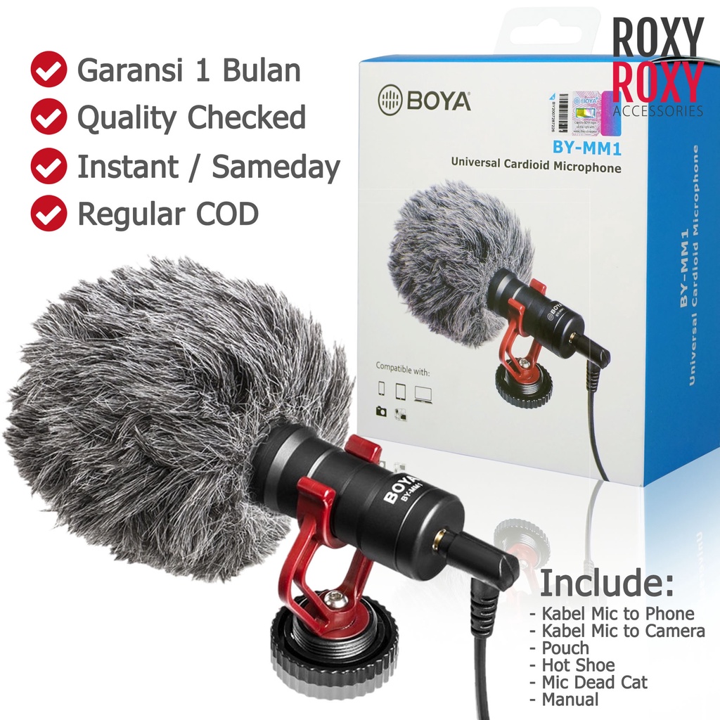 Jual Microphone Boya Shotgun BY-MM1 Mic Boya Clip on Dual Head BY-M1DM | Shopee Indonesia