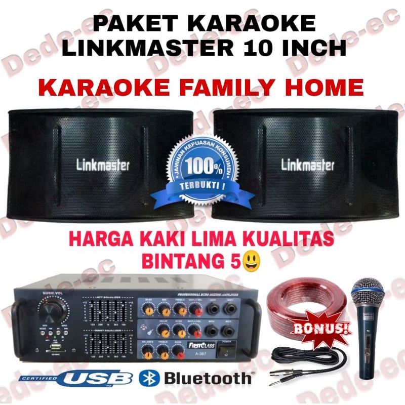 Jual Paket speaker karaoke speaker link master 10 inch plus ampli ...