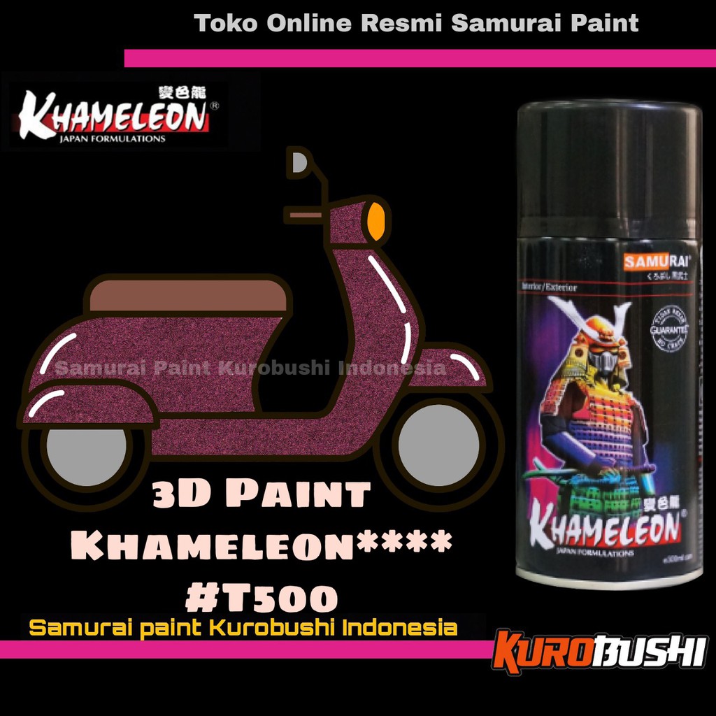 Jual Samurai Paint 3D PAIN KHAMELEON DARK PURPLE T500 Bunglon Warna ...