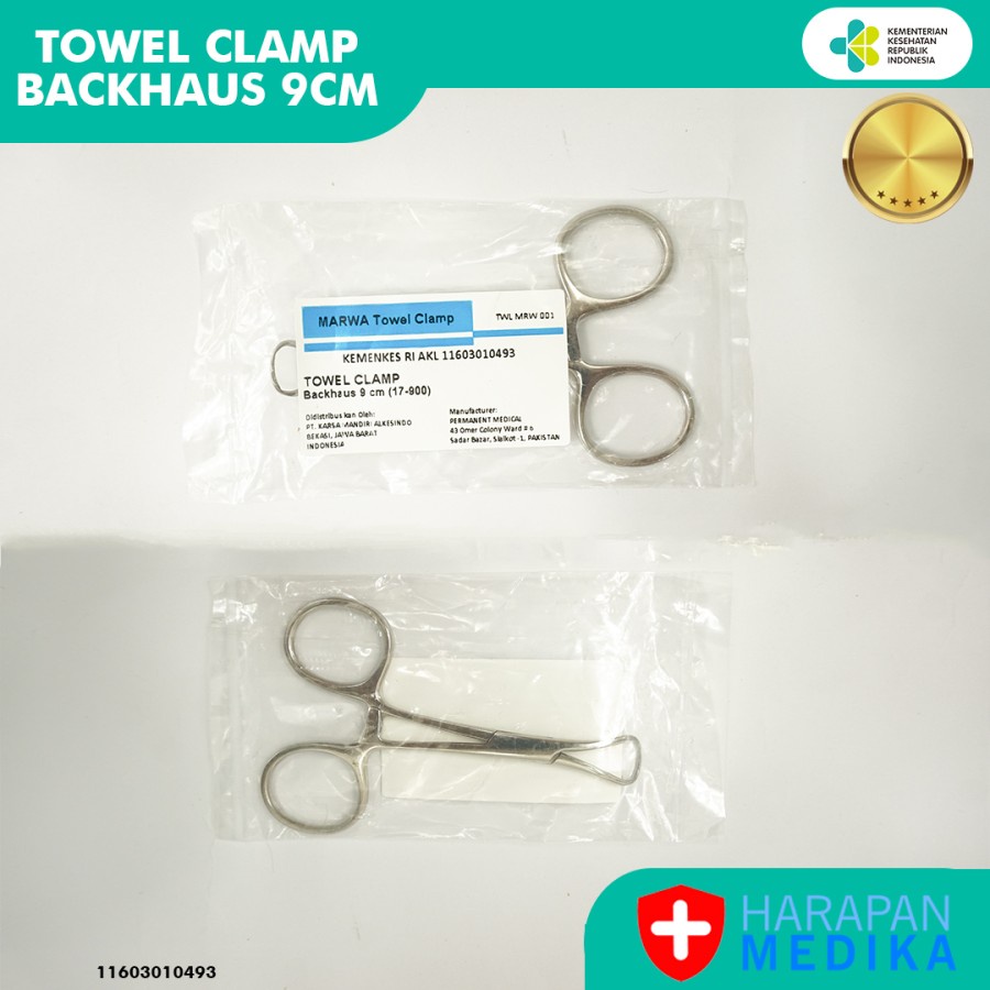 Jual Backhaus Towel Forcep / Duk Klem / Penjepit Kain / Towel Clamp - 9 ...