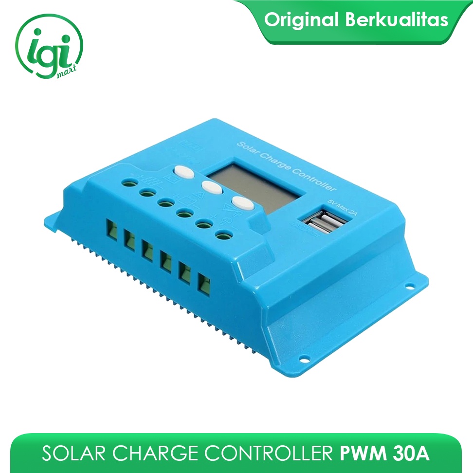 Jual SOLAR CHARGE CONTROLLER PWM 30A / KONTROLLER SOLAR PANEL 12V/24V ...