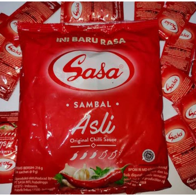 Jual Saos SASA sachet - sambal Asli (1 pack isi 24pc) | Shopee Indonesia