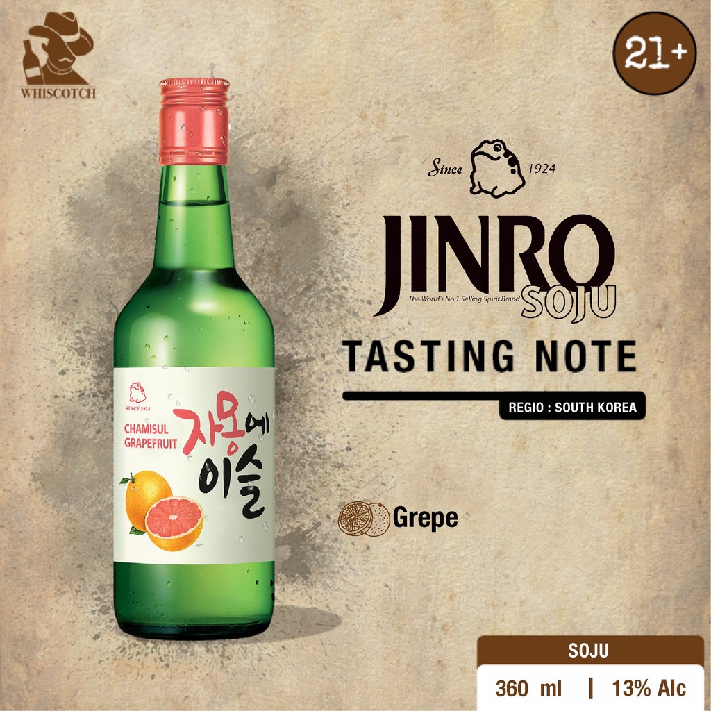 Jual Jinro Grapefruit | Soju | 360 mL | 13% Alc | Shopee Indonesia