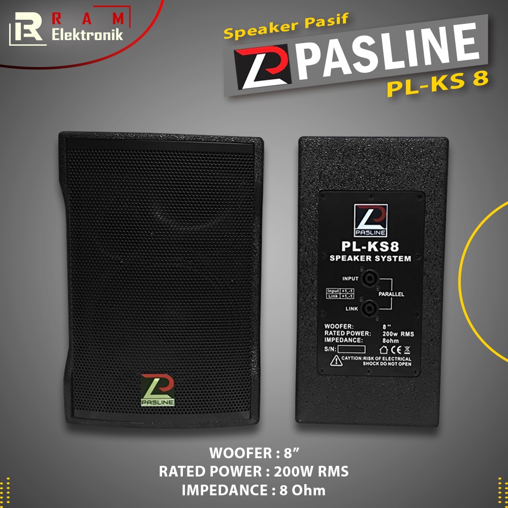 Jual Speaker Spiker Pasif 8 Inch PASLINE PL-KS8 Original 200 Watt | Shopee Indonesia