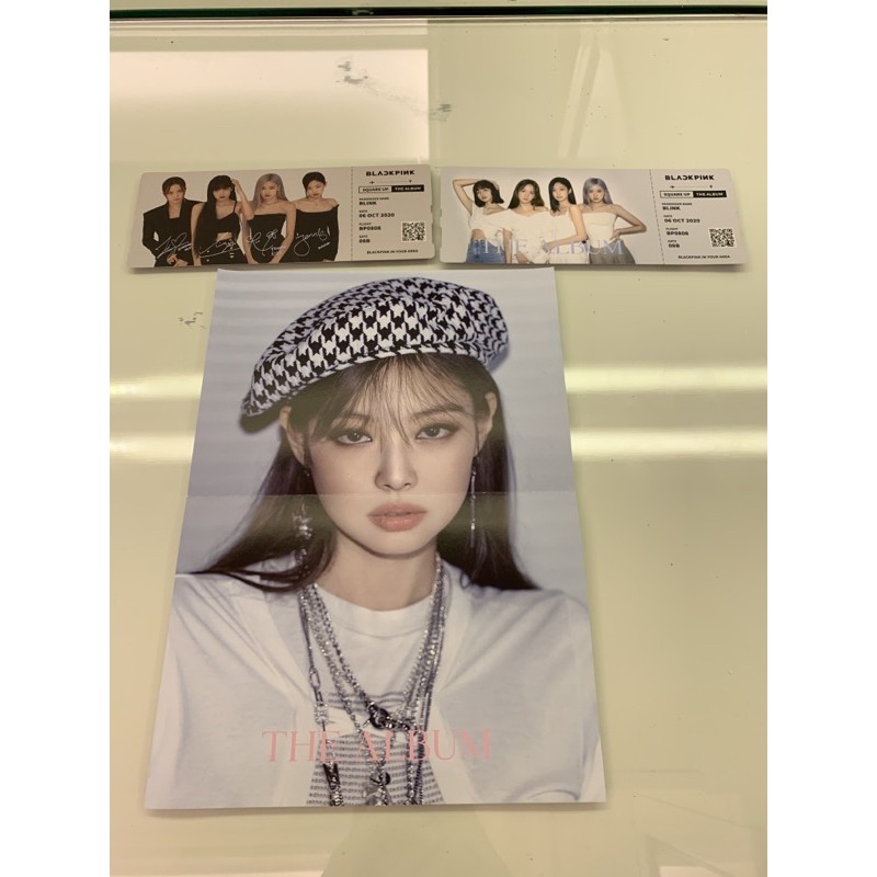 Jual A4 POSTER JENNIE+ TICKET BLACKPINK HOLOGRAM WHITE AND BLACK ...