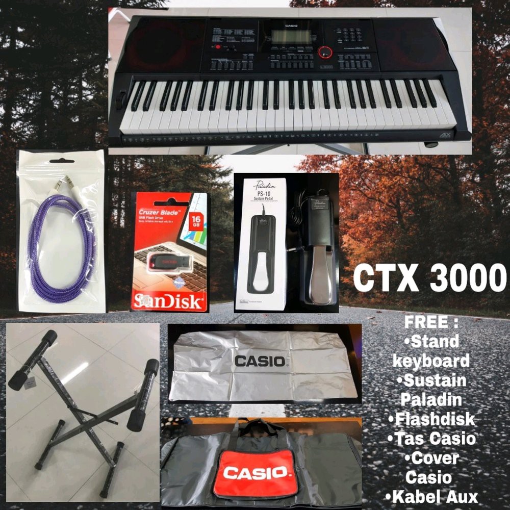 Jual Keyboard CASIO CTX3000 CT X3000 CTX 3000 BONUS SESUAI GAMBAR suk | Shopee Indonesia