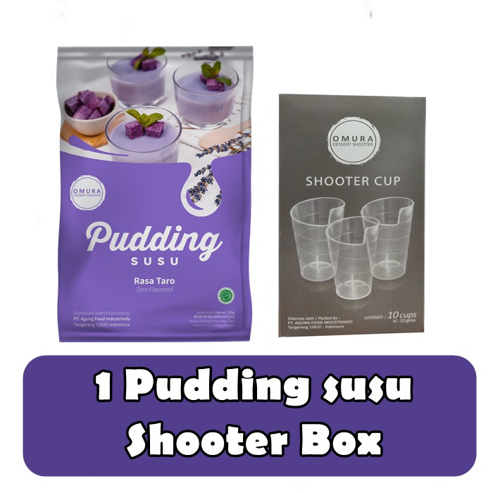 Jual [BUNDLE CUP] Omura Dessert Shooter Puding Susu Rasa Taro & Shooter ...