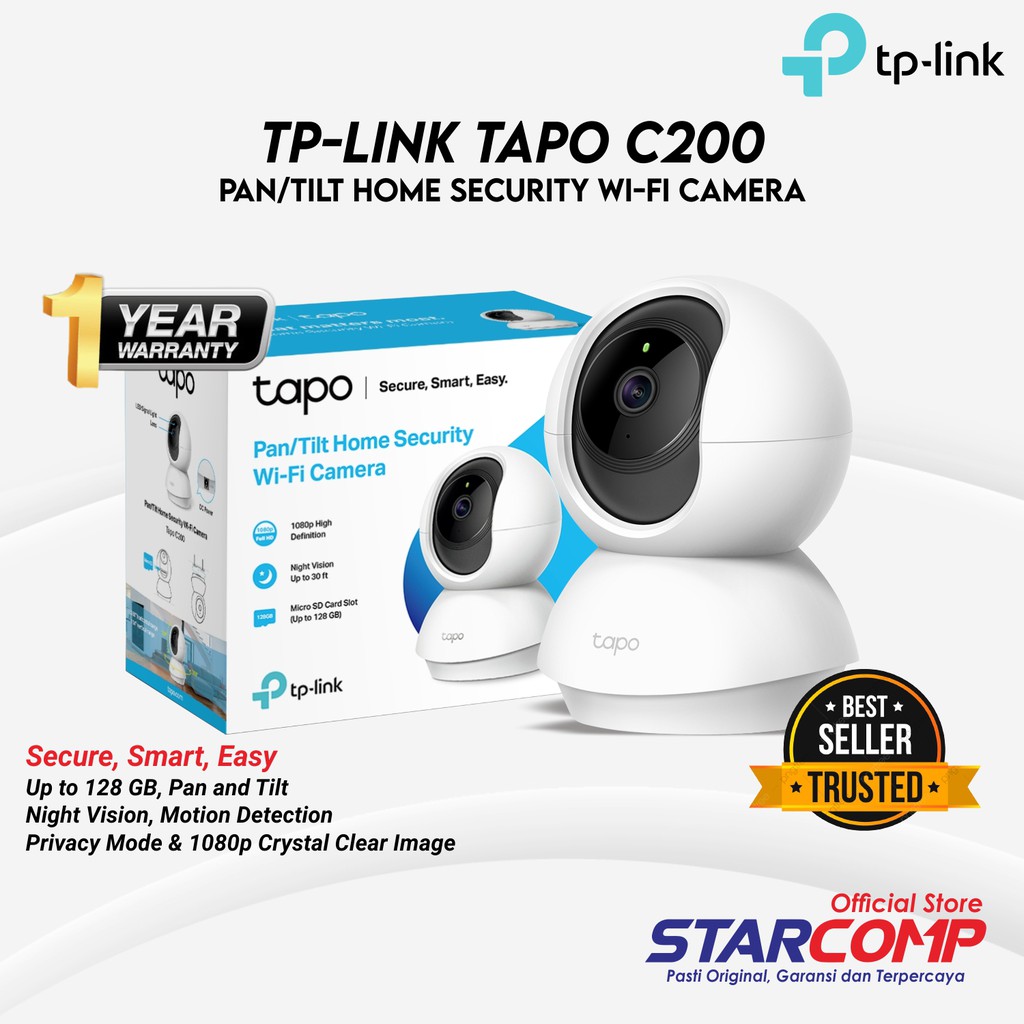 Jual WiFi Camera TP-LINK TAPO C200 Home Security Cam TPLINK TAPOC200 | Shopee Indonesia