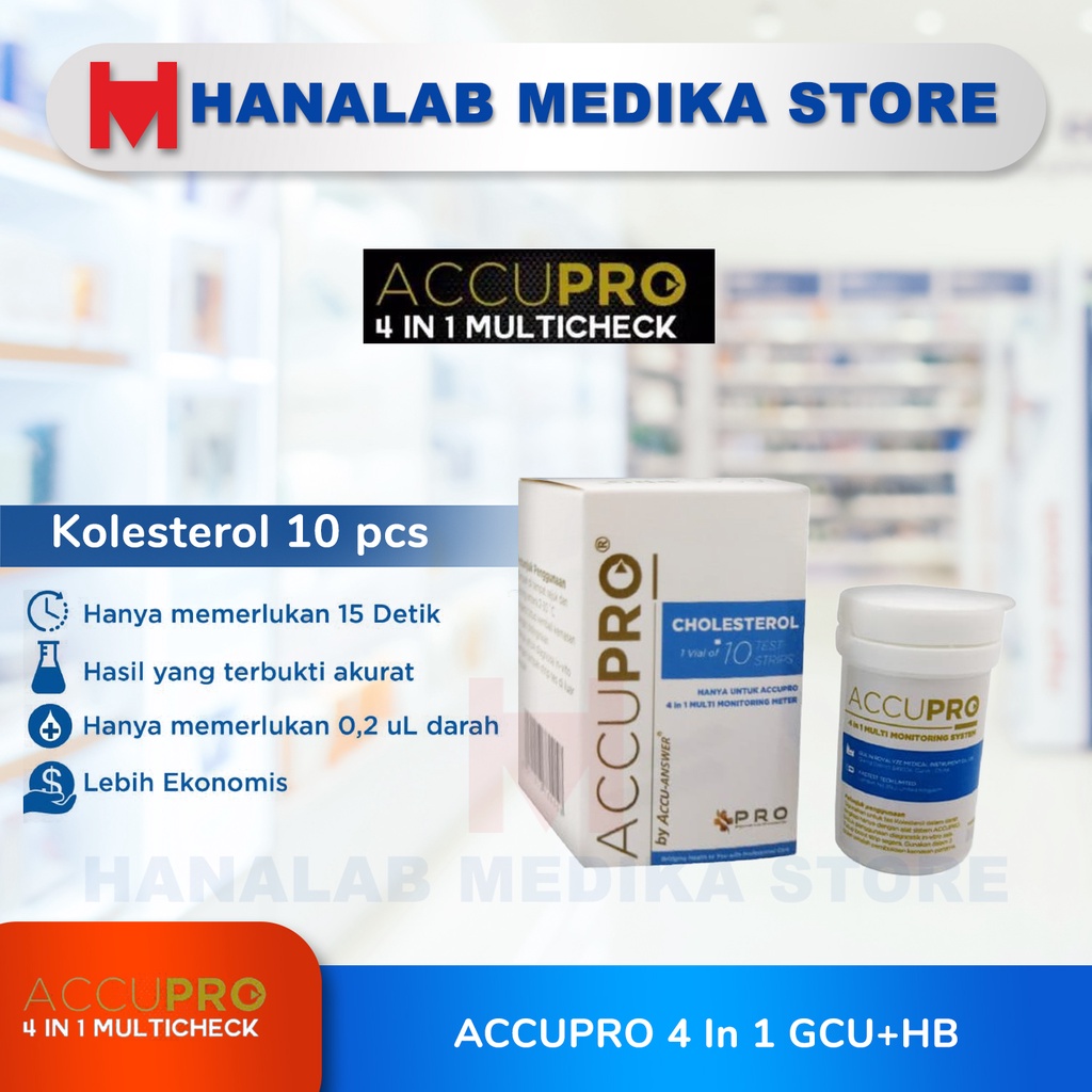 Jual ACCUPRO Strip Isi Ulang / Accupro Gula Cholesterol Asam Urat HB ...