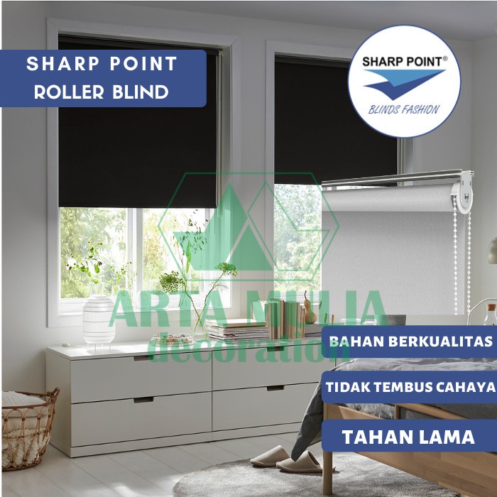 Jual Roller Blind Indoor Sharp Point CHAIN HD/XL DIMOUT & 100% BLACKOUT ...