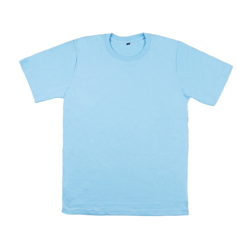 Jual Kaos Polos Lengan Pendek Biru Turkis Muda Cotton Combed 30s Pria dan Wanita (Unisex ...