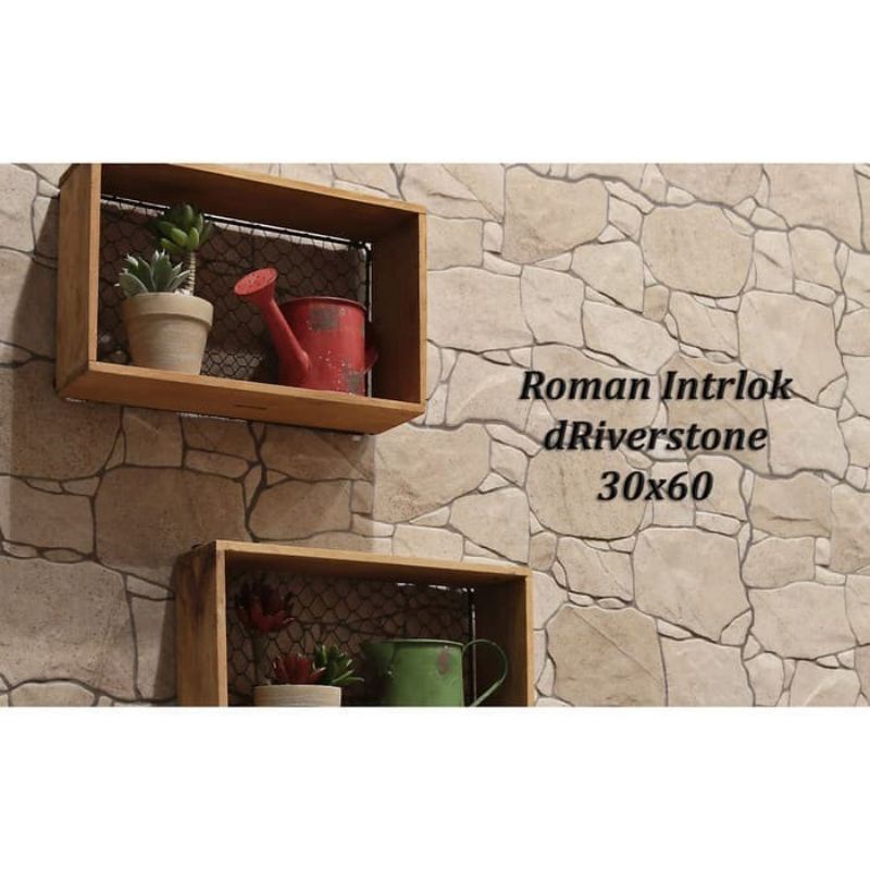 Jual Keramik Roman Interlock dRiverstone Series ukuran 30x60cm Kw 2 ...