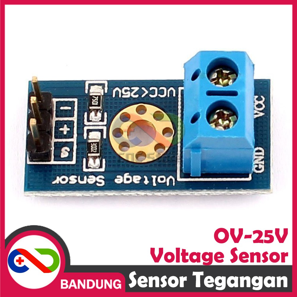 Jual SENSOR TEGANGAN VOLTAGE SENSOR DIVIDER DC 0-25V ARDUINO RASPBERRY ...