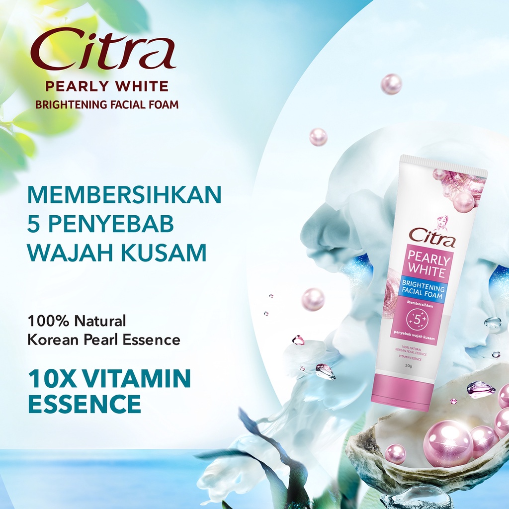 Jual Citra Pearly white Brightening Facial Foam / facial wash 100g ...