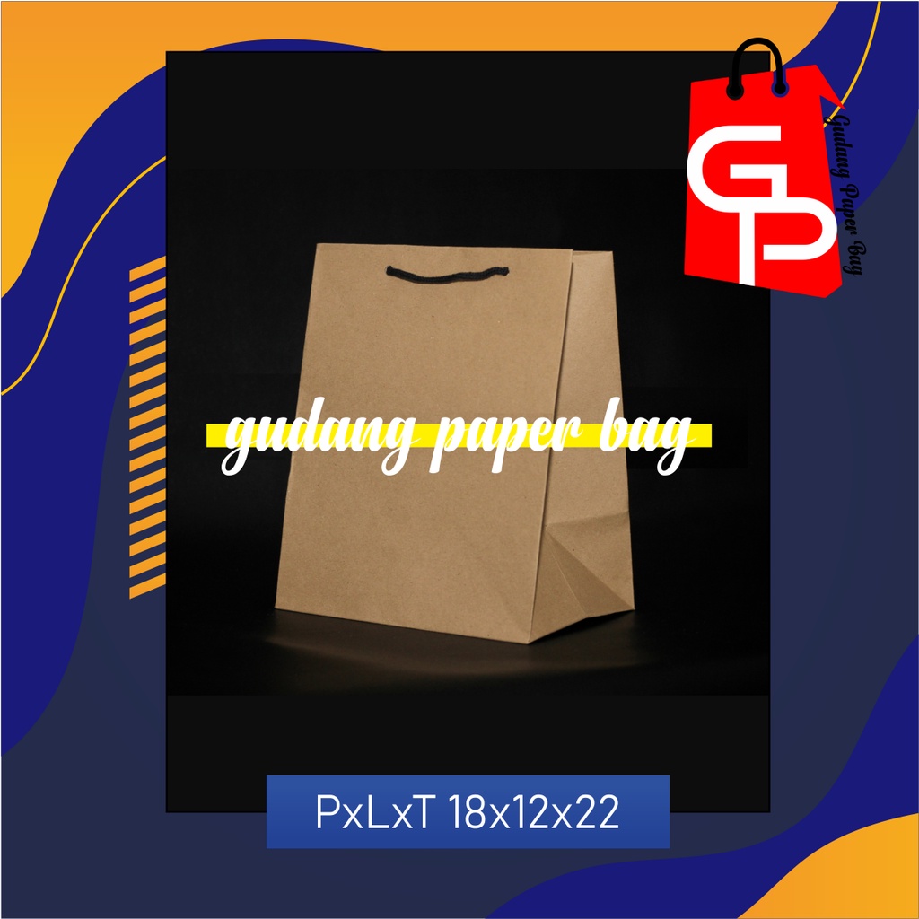 Jual paperbag 18x12x22 PxLxT craft coklat godybag paper bag surabaya ...
