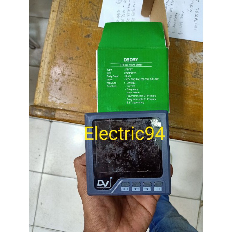 Jual Digital multimeter 3P D3D3Y DV ( Amper, volt, Hz, Run-Hour ) | Shopee Indonesia