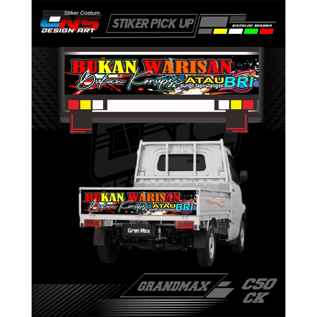 Jual stiker grandmax stiker all pick up stiker decal pintu belakang ...