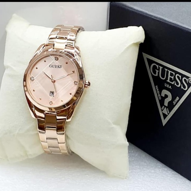 Jual JAM TANGAN WANITA GUESS RANTAI TANGGAL AKTIF| JAM TANGAN FASHION ...
