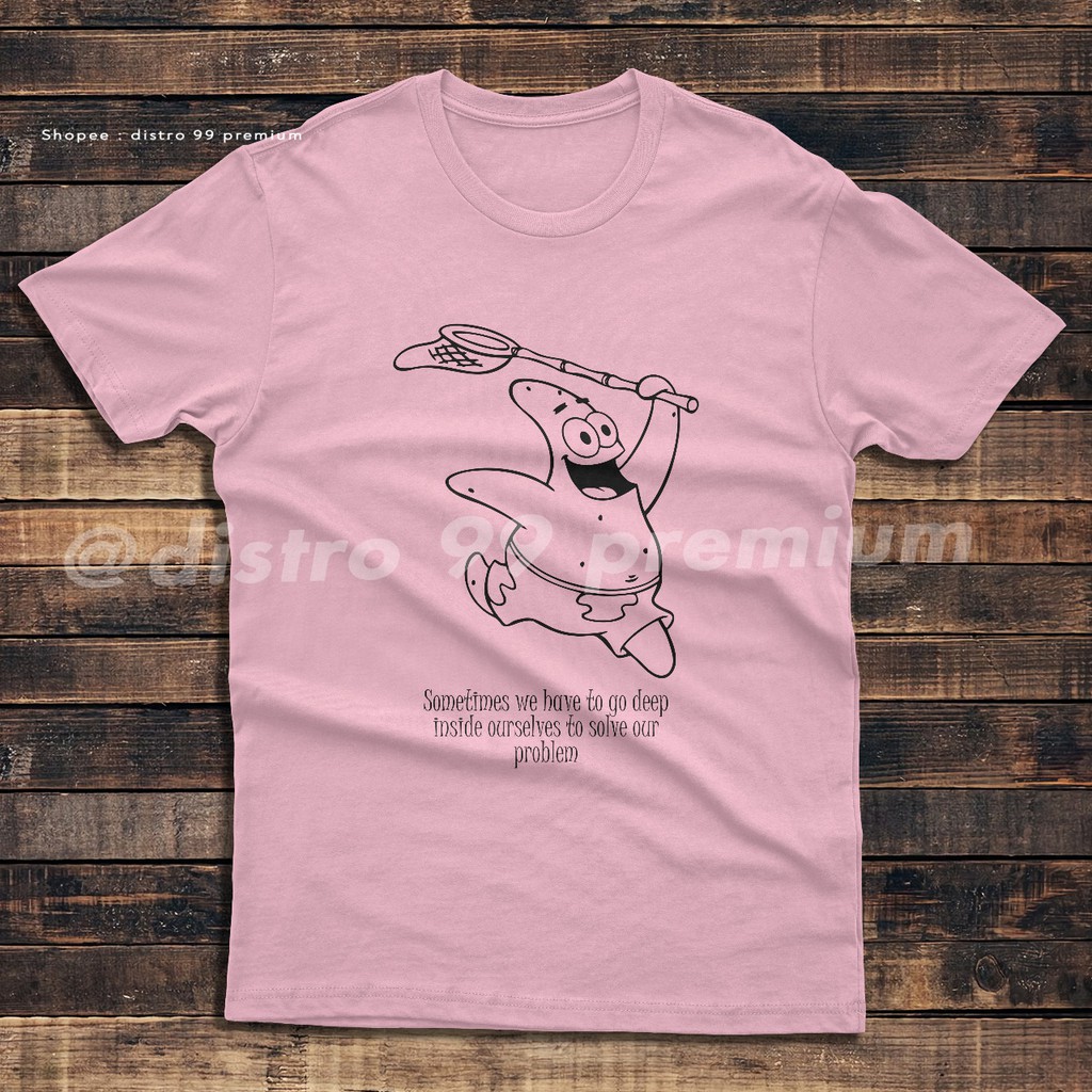 Jual Kaos Patrick Star Quote Pink Spongebob Squarepants Nickelodeons | Shopee Indonesia