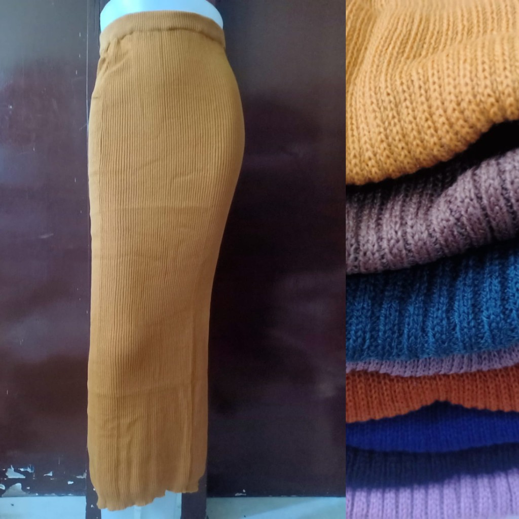 Jual Rok Span Rajut Panjanng | Shopee Indonesia