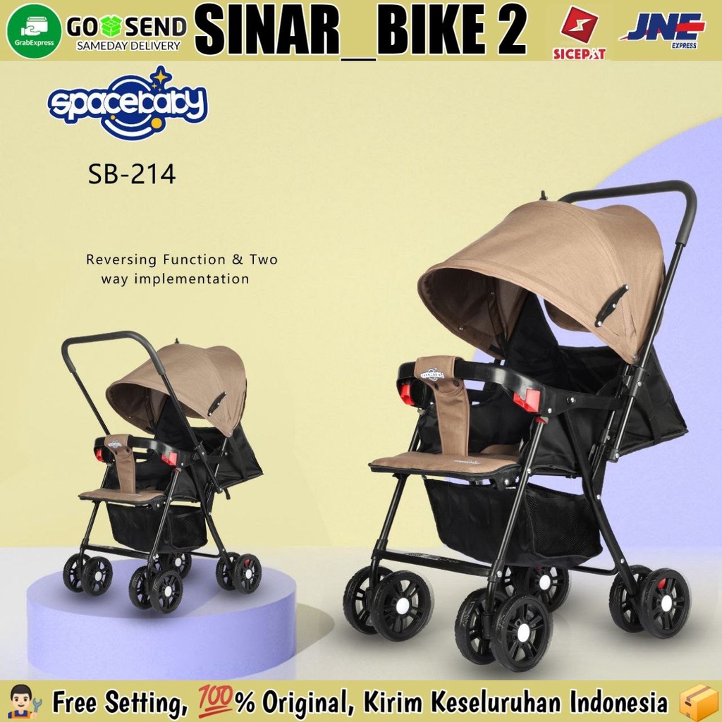 Jual Baby Stroller SPACEBABY SB-214 Bisa Dua Arah & SB-204 Kereta ...