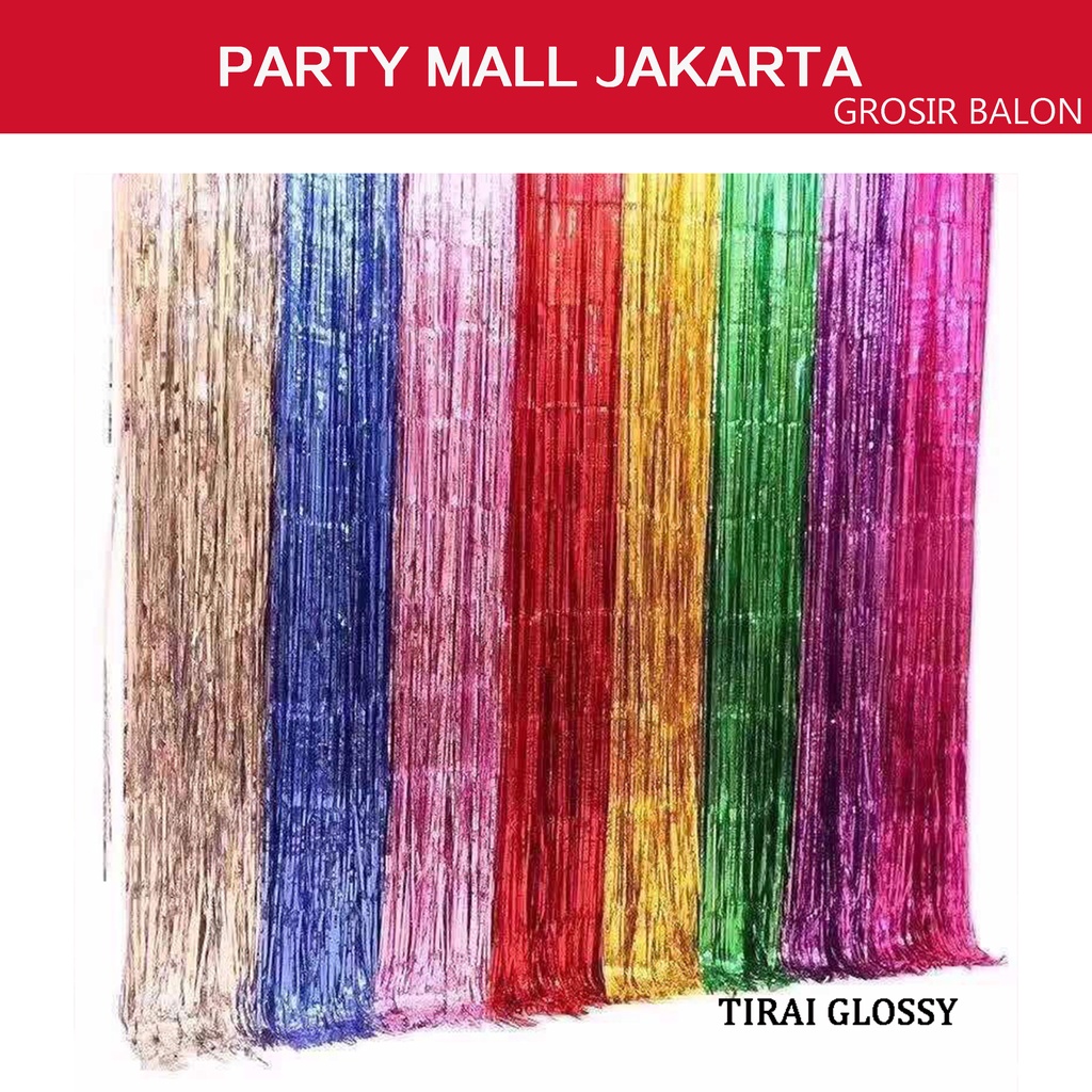 Jual Tirai Rumbai Plastik/Tirai Rumbai Pesta/Tirai Rumbai Warna Warni ...