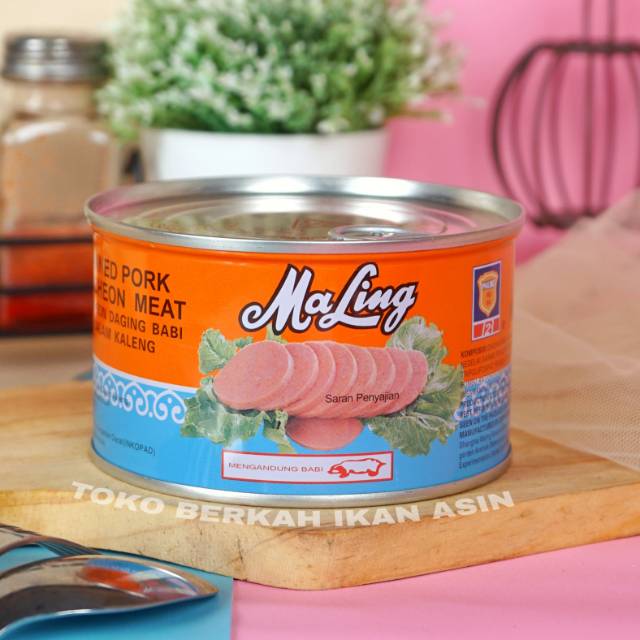 Jual Ma Ling Luncheon Pork 397gram TTS Canned / Daging Ham Babi Maling ...