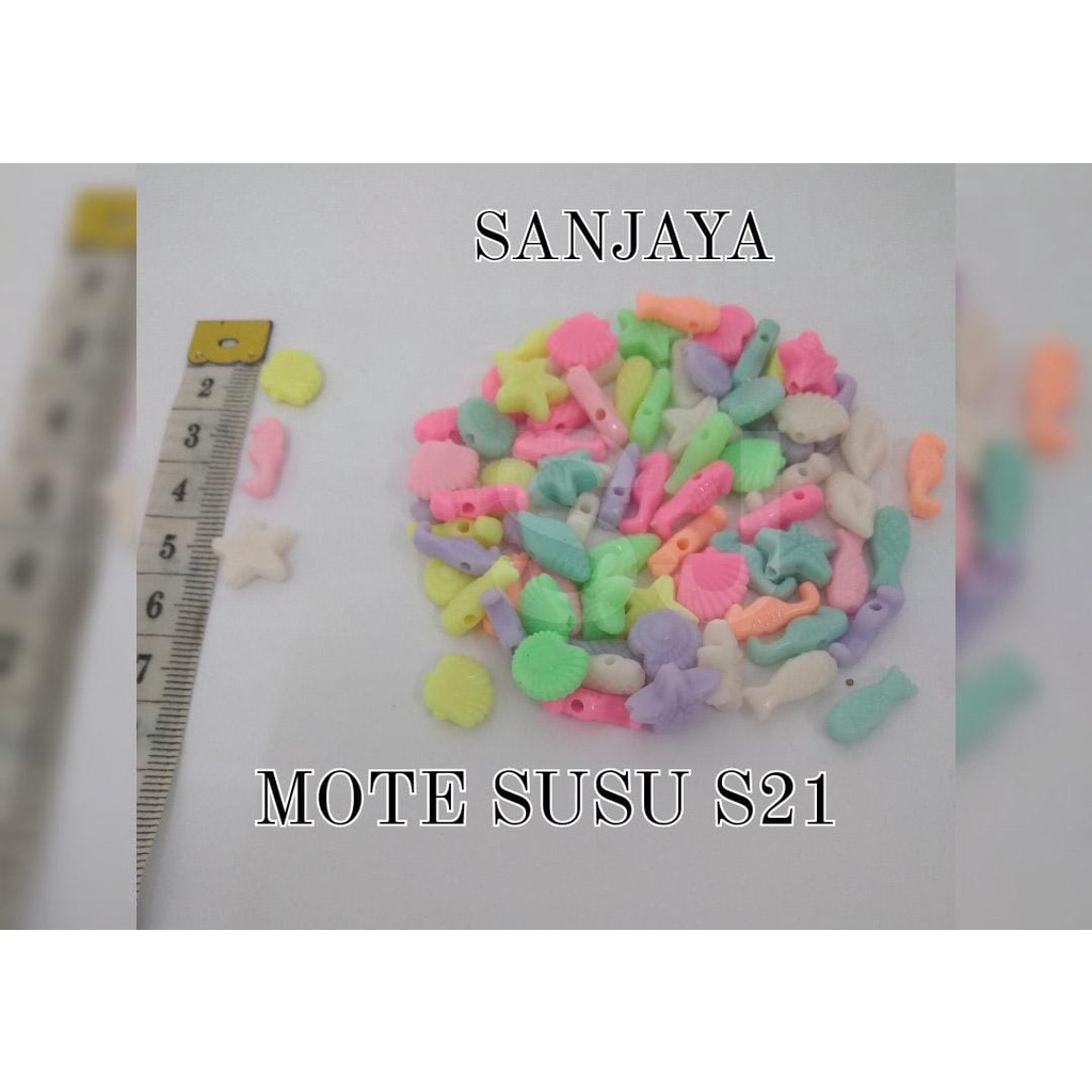 Jual Mote Susu / Manik Susu / Manik Pastel / Mote Doff Bahan Akrilik Untuk Kerajinan Diy / Mote ...