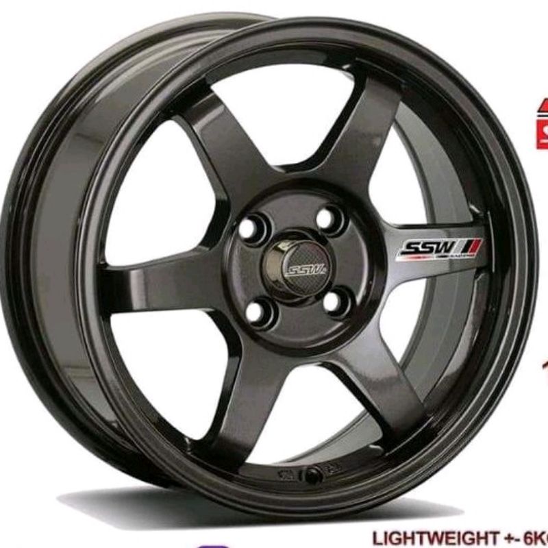 Jual Paketin BAN BARU 195 50 15 velg mobil ssw ORIGINAL made in thailand s205/te37 ring 15x6.5 ...