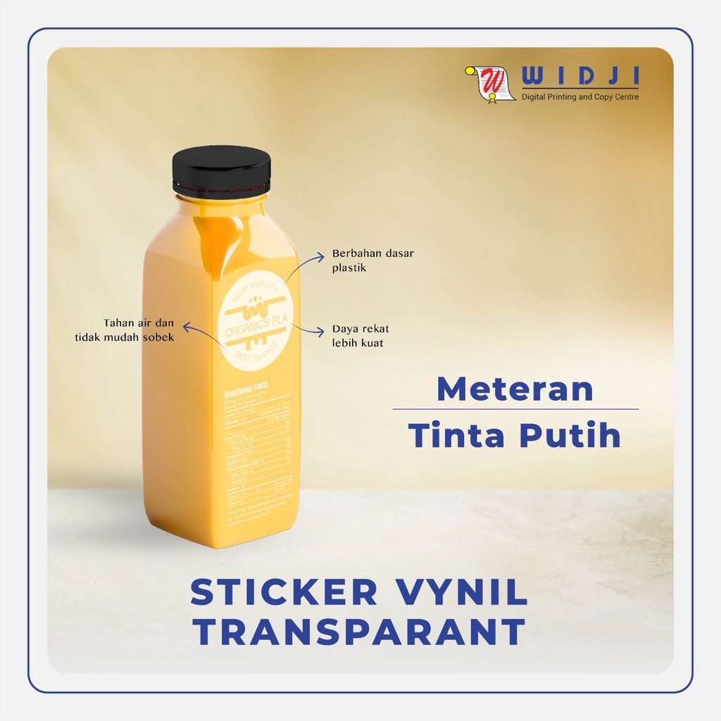 Jual Print UV Sticker / Stiker Transparant Meteran Dengan Tinta Putih ...