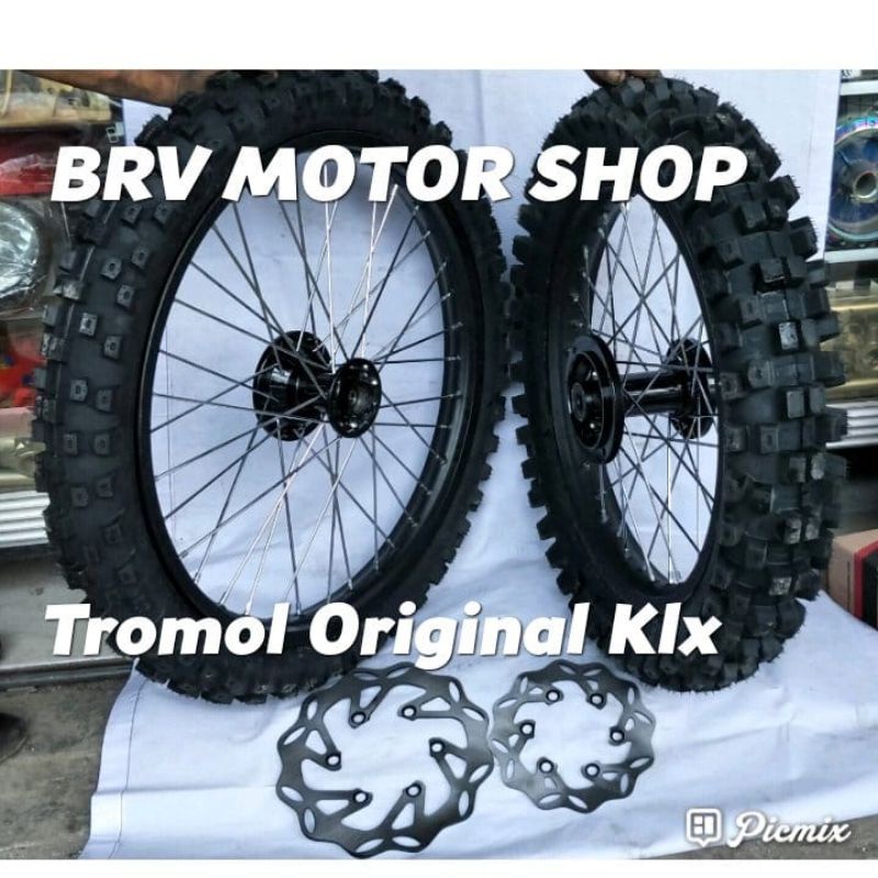 Jual Velg Klx 18-21 Dan 16- 19 Paketan Velg Klx Trail Full Set Ples Ban ...