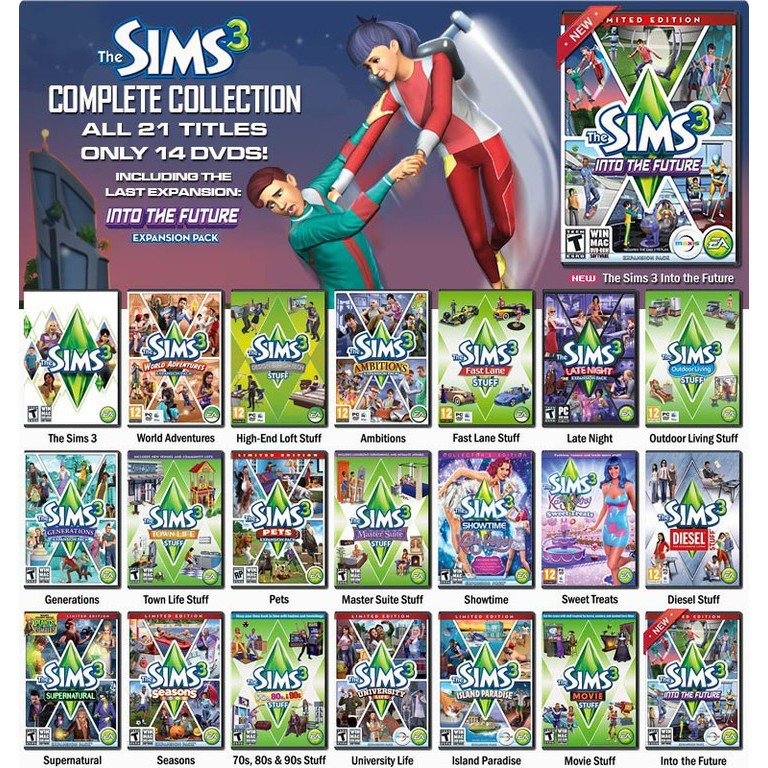 Jual The Sims 3 Complete Edition : Main Game Plus All Expansion Pack ...