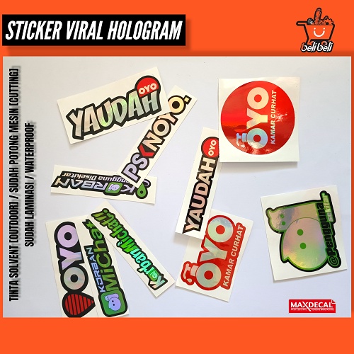 Jual stiker pack kata - kata hologram / stiker pack m1chat / stiker ...