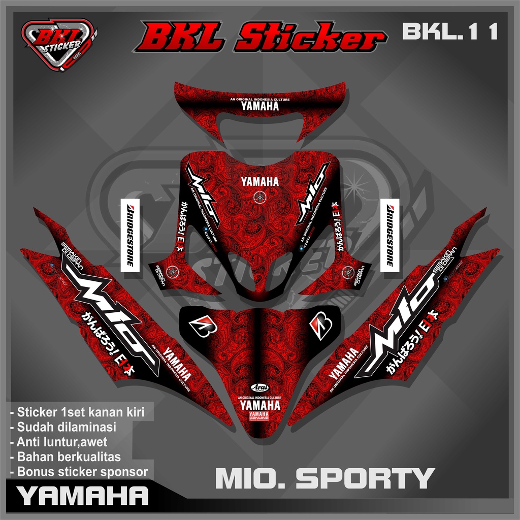 Jual Stiker Striping DECAL Variasi Lis MIO SPORTY Full Body Desain ...